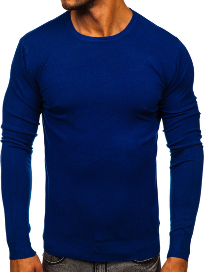 Bolf Herren Basic Pullover Blau YY01