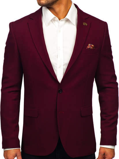 Bolf Herren Sakko casual Weinrot 025