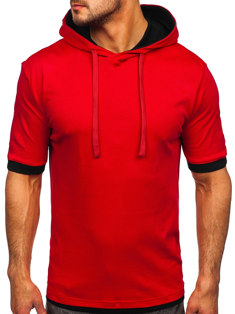 Herren T-Shirt ohne Motiv Rot Bolf 08 - Bolf.de